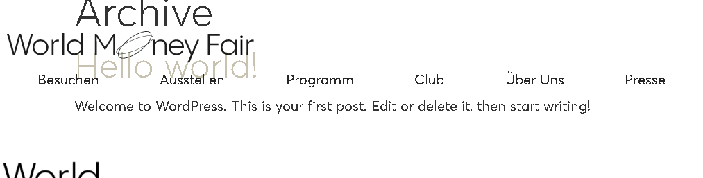 World Money Fair 2026 Berlin