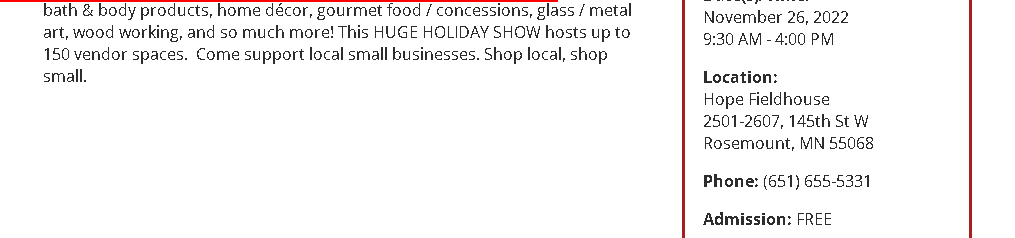 Rosemount Craft & Gift Show Rosemount