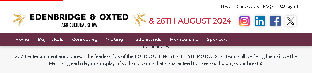 Edenbridge & Oxted Agricultural Show 2026 London