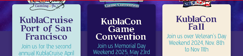 Annual KublaCon Game Convention 2026 Burlingame