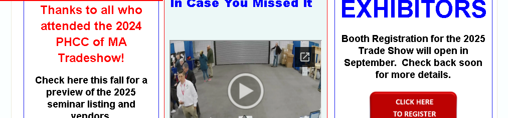 PHCC de Taisbeanadh Malairt Massachusetts 2025 Marlborough