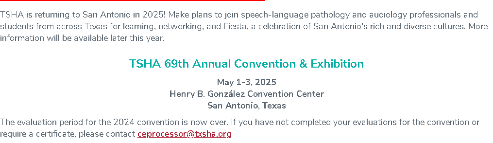 TSHA Annual Convention & Exhibition 2025 San Antonio