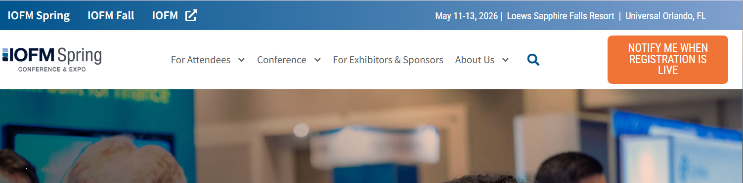 IOFM Spring Conference & Expo 2026 Orlando